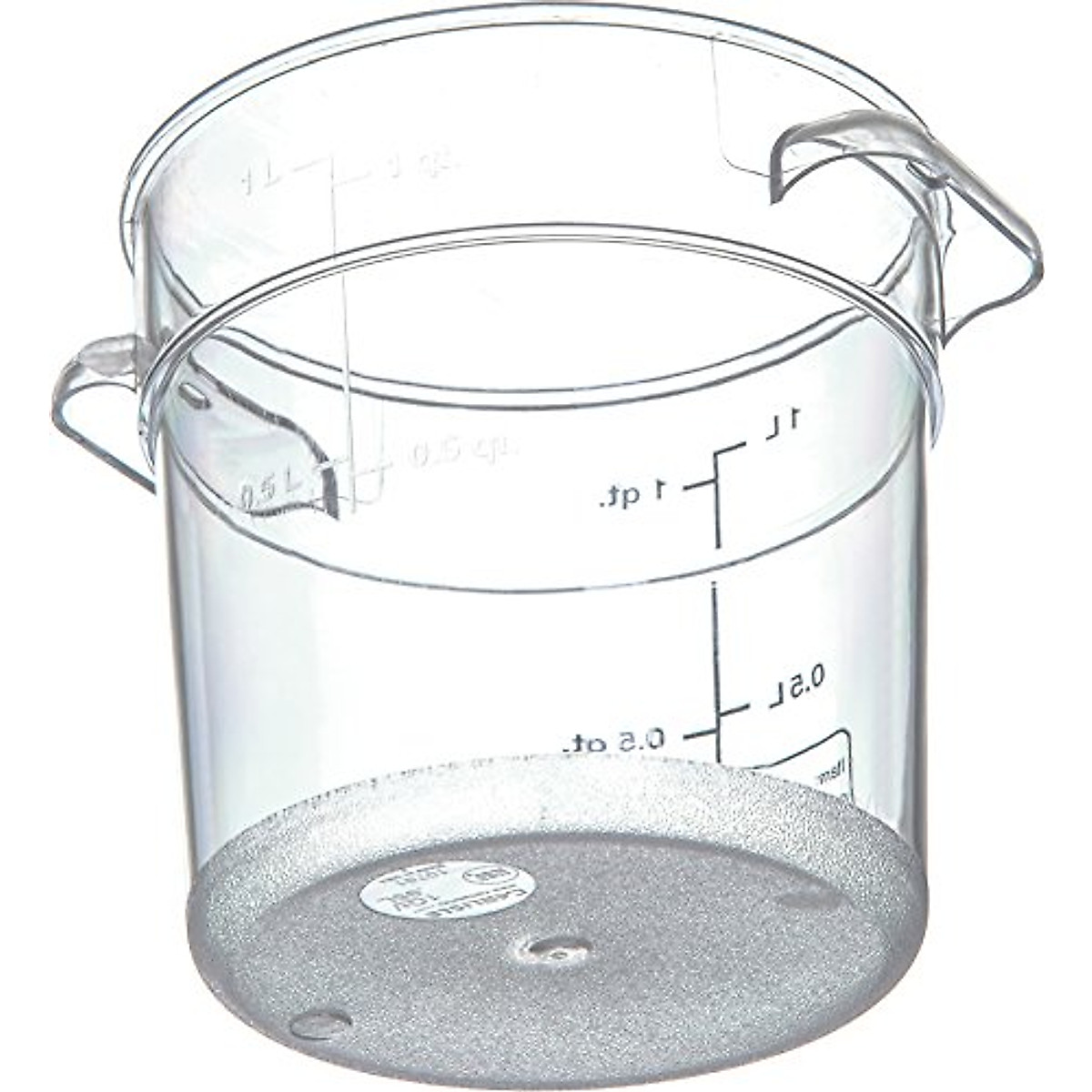 Carlisle FoodService Products 1076107 StorPlus Polycarbonate Round Container, 1 Quart Capacity, Clear (Case of 12)