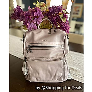 CLUCI Backpack Purse for Women Fashion Leather Designer Travel Large Ladies Convertible Shoulder Bags with Tassel Pink
