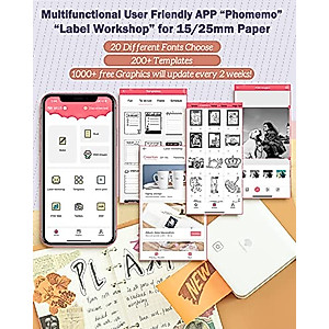 Phomemo 300dpi Pocket Mobile Pocket Printer- M02 Pro Thermal Bluetooth Portabel Mini Photo Printer Compatible with iOS and Android, for Photo Printing, Graffiti,Learning,Work, White