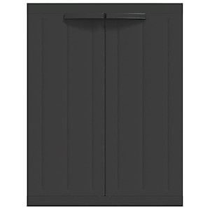 Outdoor Storage Cabinet Black 25.6"x14.6"x33.5" PP,Outdoor Storage Cabinet with Adjustable Shelves Durable and Lockable for Gardens, Balconies, and Patios Storage Lockers, Storage & Home Organization