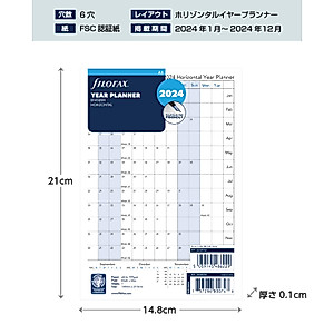 Filofax A5 2024 Year Planner horizontal 24-68506