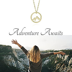 Sincerely Silver Mountain Necklace - The Original Circle Mountain Necklace (Gold Tone)