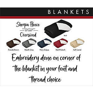 Embroidered Oversized Personalized Blanket Sherpa Mountain Lodge Blanket