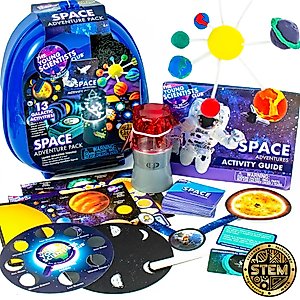 The Young Scientists Club Space Adventures Pack, STEM Kit, 13 Educational Activities, Includes Reusable Backpack, Space Navigator, DIY Constellations, Space Card Game & More, Multi (204755)
