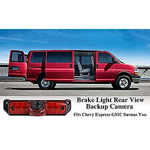 Savana Third Brake Light Placement Camera with Monitor fit for Express GMC Savana Cargo Van (with Monitor)