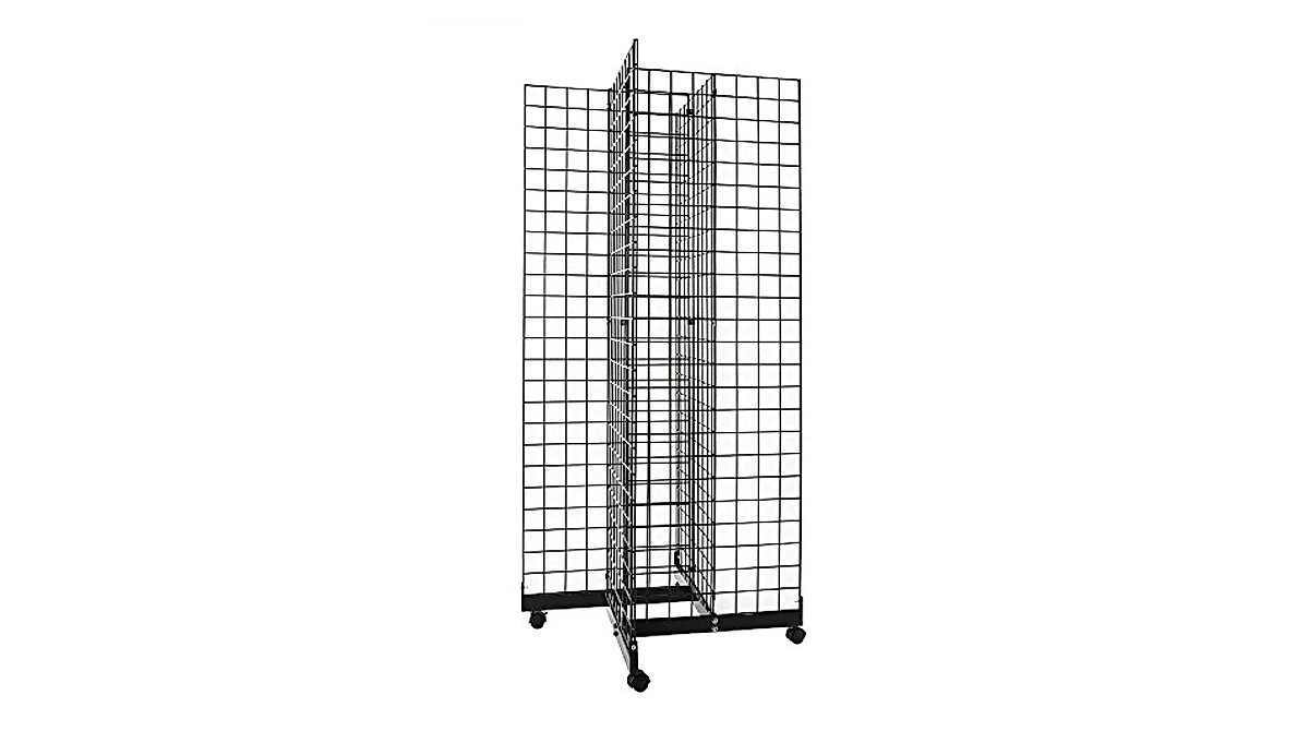 Only Garment Racks 4-Way Grid Tower Display - Compact & Versatile