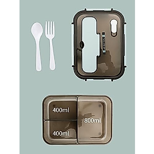 Bento Box Adult Lunch Box, 1600ML Bento Lunch Containers for Adults, Modern Minimalist Design Bento Box with Utensil, Leak-Proof Lunchbox Bento Box for Dining Out, Work, Picnic, Pink