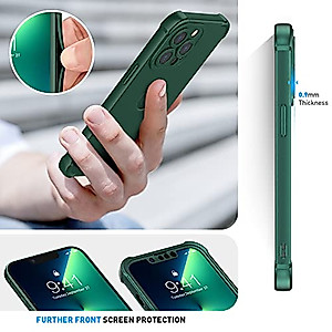 ORETECH for iPhone 13 Pro Case,with [2 x Tempered Glass Screen Protector] 360 ° Full Body Shockproof Protective Phone Case for iPhone 13 Pro 6.1 inch - Classic Green