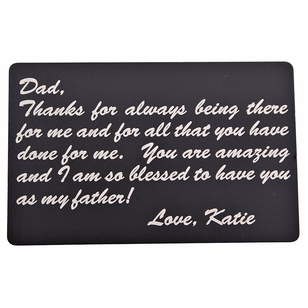 Personalized Engraved Metal Wallet Card, Anniversary Gifts For Men, Valentines Day Gifts For Husband, Aluminum Wallet Insert
