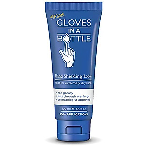 Gloves In A Bottle – Shielding Lotion for Dry Skin, Hand Lotion Travel Size, Protects & Restores Dry Cracked Skin– 3.4 oz..