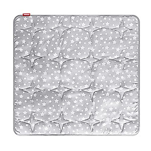 Kids Play Mat for Indoor and Outdoor Playhouse Tent, Toddler Mat Pad Fitted for 47x47 Inch Kids Indoor and Outdoor Fun Playtime Tent, Star Print Baby Nursery Quilted Rug