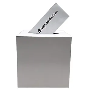 Adorox White Wishing Well Wedding Money Box Memory Cards Reception Centerpiece Box (1 Pc Box)