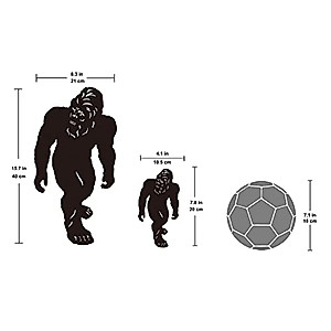 Bigfoot Garden Decor Metal Stake - Set of 2 Big Foot Sasquatch Gifts Yard Art Decorative Garden Stakes for Outdoor Decor, Yard, Patio, Lawn Decorations - 15.7”H x 8.3”W & 7.8”H x 4.1”W