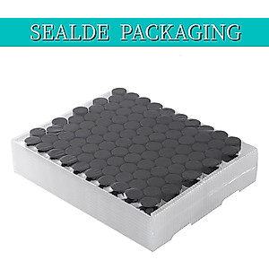 QOAEZK 3ML Clear Glass Sample Vial, Liquid Sampling Sample Glass Bottle, Borosilicate Storage Glass Vial,16 * 33mm, Black 13-425 Polypropylene Screw Cap with PE Liners, Pack of 100