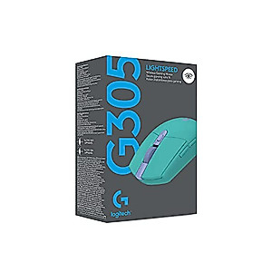 Logitech G305 LIGHTSPEED Wireless Gaming Mouse, Hero 12K Sensor, 12,000 DPI, Lightweight, 6 Programmable Buttons, 250h Battery Life, On-Board Memory, PC/Mac - Mint