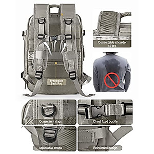 VGCUB Carry on Backpack,Large Travel Backpack for Women Men Airline Approved Gym Backpack Waterproof Business Laptop Daypack, Brown