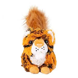 Randimals Randimini Collection Squiger - Squirrel and Tiger Floppy Plush Bean Filled Toy 6.5”, Soft & Huggable, Premium Quality Hybrid Animal Friend Encourages Adventure & Imagination