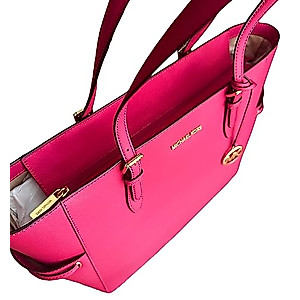 Michael Kors Gilly Large Jet Set Drawstring Top Zip Tote (Carmine)