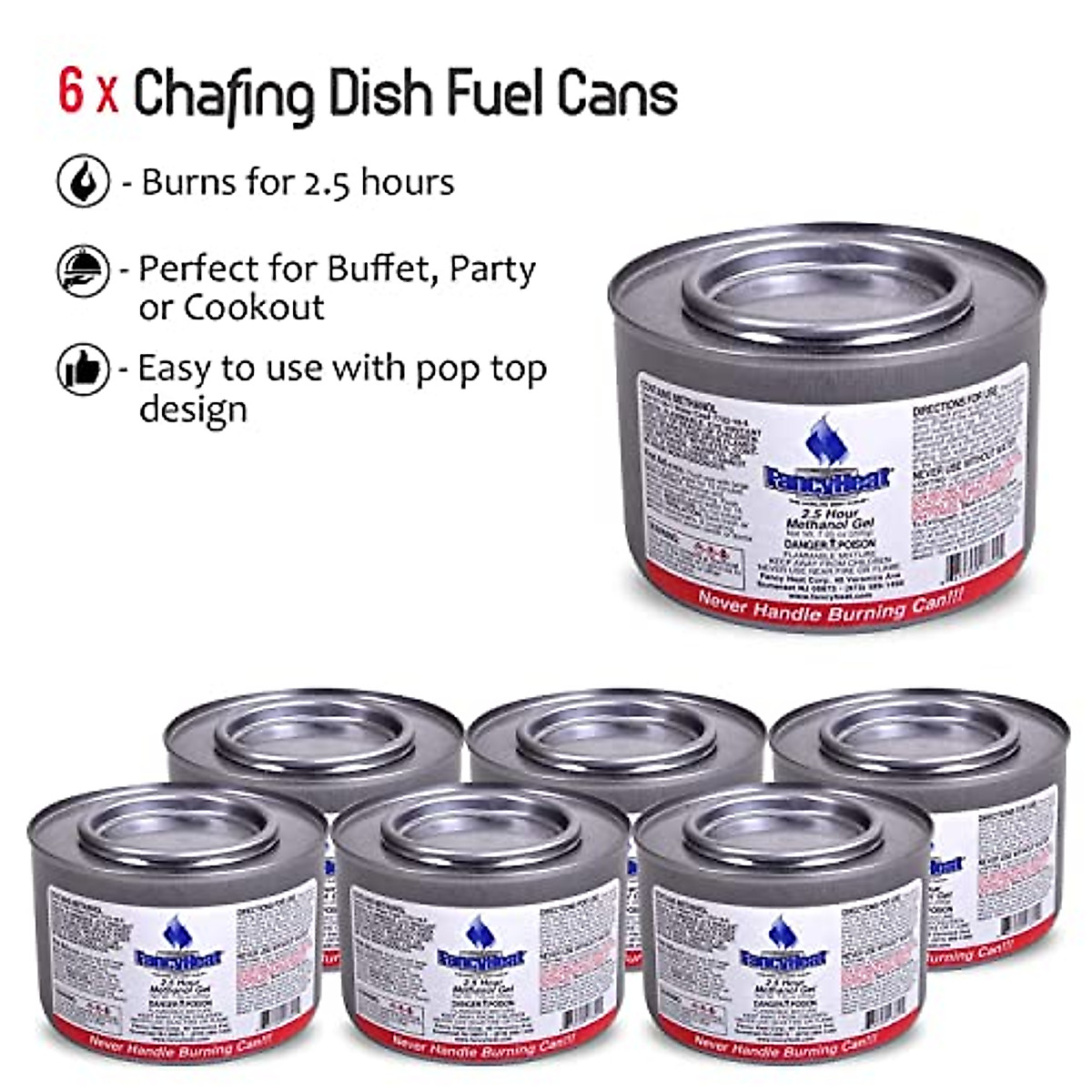 Disposable Chafing Dish Buffet Set, Food Warmers for Parties, 30 Pcs Buffet Servers and Warmers, Catering Supplies, Pans (9x13), Warming Trays for Food, with Covers, Utensils, Lids & Sterno Fuel Cans