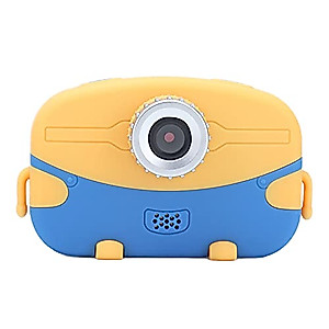Luqeeg 1080P Kids Digital Camera, USB Charging Mini Camera Toy, Portable Selfi Cameras with Lanyard and Storage Box, Support Take Pictures and Video, Small Games, Christmas Birthday Gifts(Blue)