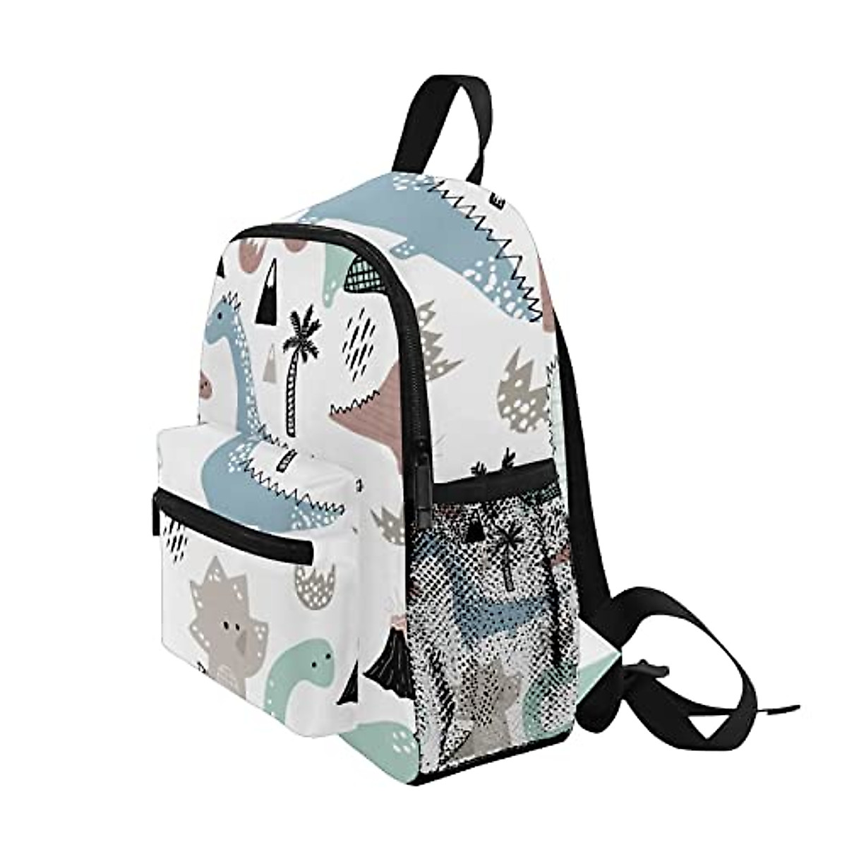 OREZI Childish Dinosaur toddler Backpack with Chest Clip,Kid's Backpack Schoolbag Preschool Bag Travel Bacpack for Little Boy Girl