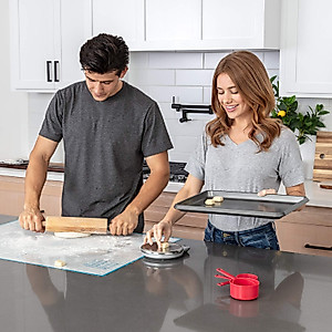 XXL SIZE Silicone Pastry Mat For Rolling Dough Non Slip Extra Large - 23,5'' x 31,5'' Dough Mat for Rolling - Rolling Mat For Dough with Measurements - Nonstick Fondant Mat - Large Silicone Baking Mat