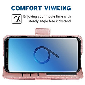 FDCWTSH Compatible with Samsung Galaxy S6 Active Wallet Case and Wrist Strap Lanyard Leather Flip Card Holder Stand Cell Accessories Phone Cover for Glaxay S6Active 6s S 6 6Active G890A Rose Gold