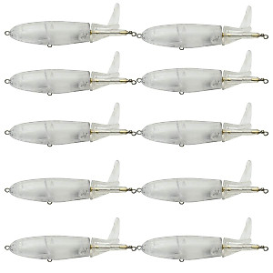 Free Eye 5pcs Unpainted Plopper Bait Fishing Hard Clear Lure Body 110mm 13.97g Blank 8339L#