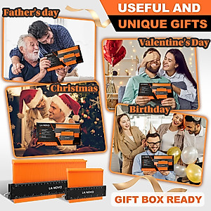 LA NOVO Contour Gauge 10+5 Inch with Lock, Profile Gauge Shape Outline Tool for Woodworking, Flooring, Christmas Stocking Stuffers for Men Dad Carpenter Handyman