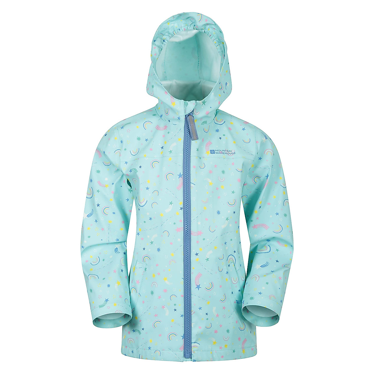 Mountain Warehouse Kids Raindrop Waterproof Rain Jacket & Pants Set Teal 3T-4T