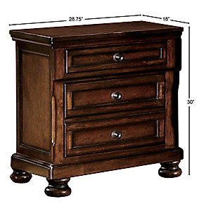 Homelegance Cumberland 2-Drawer Nightstand, Cherry