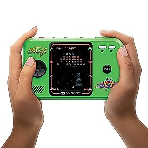 My Arcade Galaga/Galaxian Pocket Player Pro: Portable Video Game Console with 2 Games, Gifts, 2.75" Color Display, Ergonomic Design