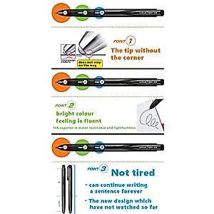 Signo RT1 Retractable Gel Ink Pen, Ultra Micro Point 0.28mm, Rubber Grip, Black Ink, 5-Pack, Sticky notes Value Set