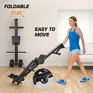 Rowing Machines for Home Use, Row Machine with LCD Monitor and Comfortable Seat Cushion, Rowing Machine Foldable for Home - Quiet & Smooth