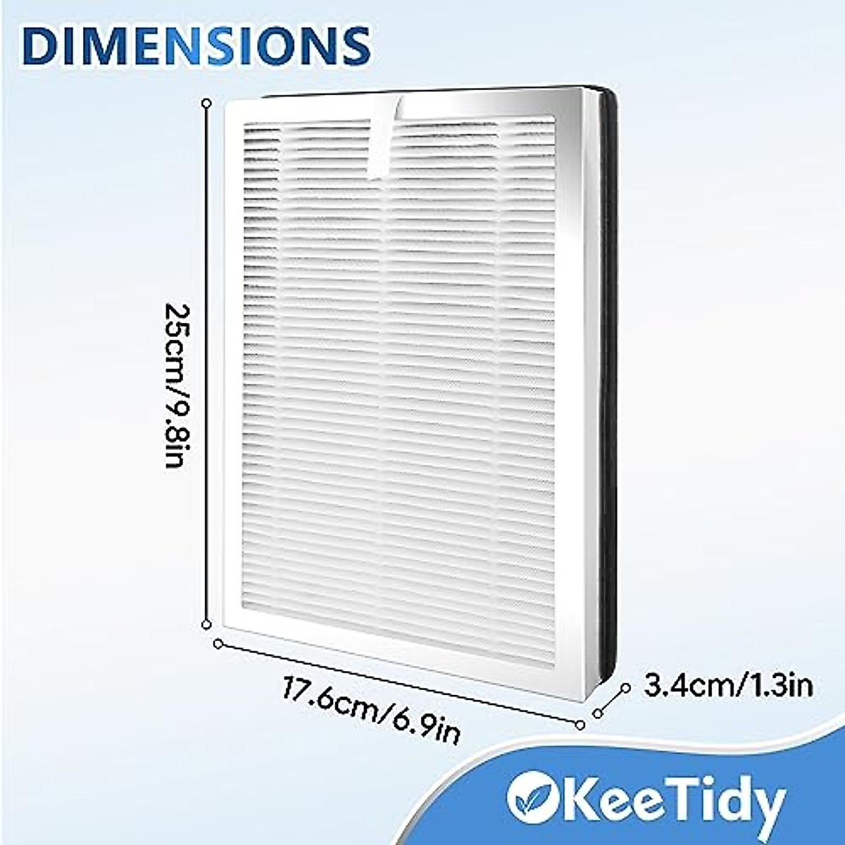 KeeTidy 25 Replacement Filters Compatible with MA Air Puri-fier 25 Series B1/S1/W1, H13 True HEPA Filters, 3 in 1 Pre-Filters, 2 Set