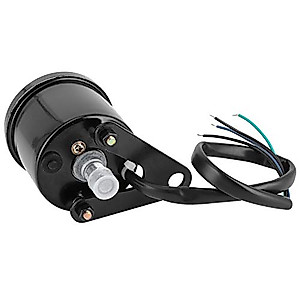 Aramox Motorcycle Speedometer, 12V Universal Motorcycle Multi‑Functional Meter Tachometer Odometer Fuel Gauge Speedmeter(Black)