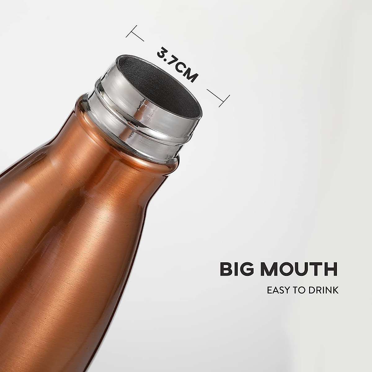 Stainless Steel Double Walled Water Bottle, Vacuum-Insulated Water Thermos 750 ML Copper