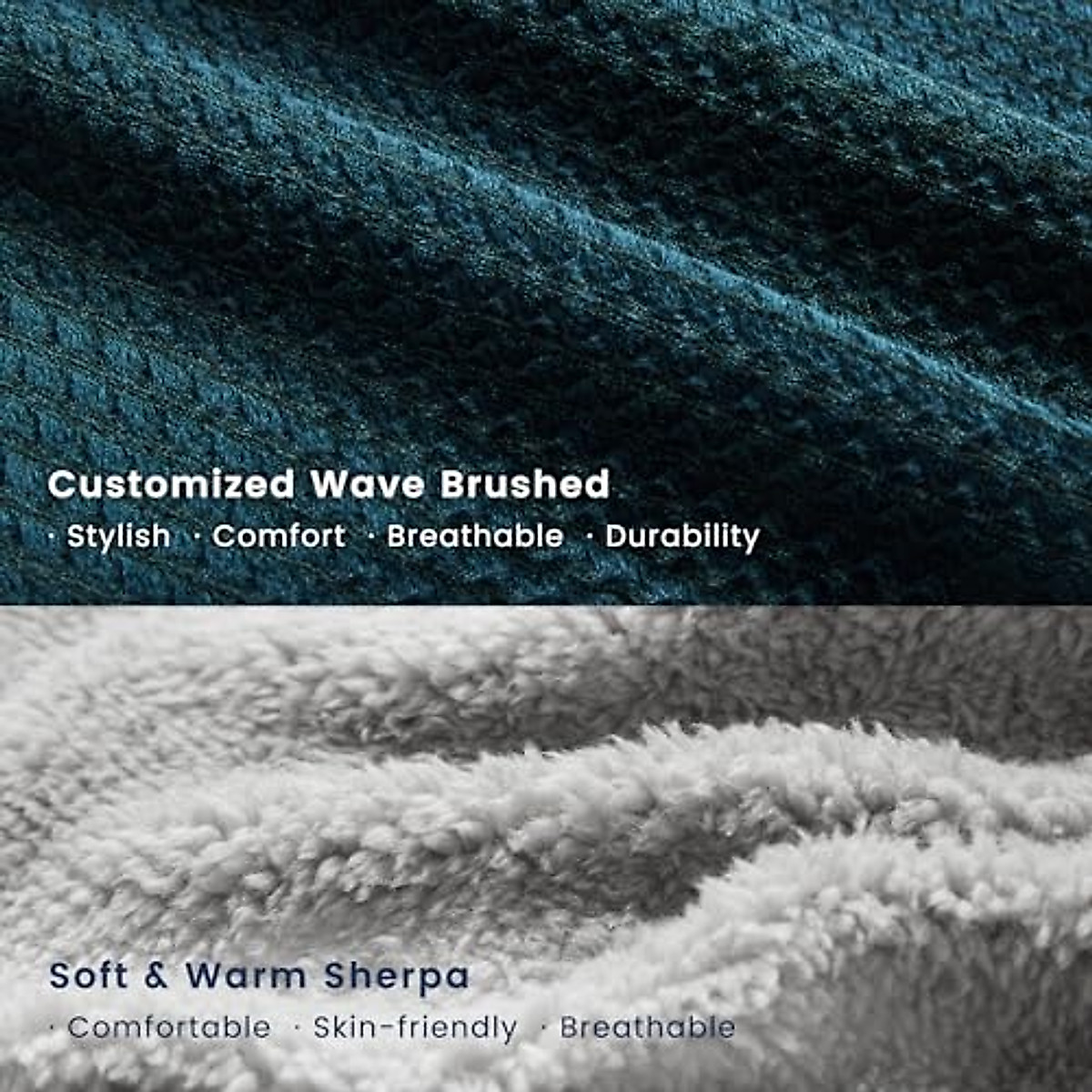 Miguel Dog Bed with Removable Cushion/Pillow for Medium Small Dogs, Washable Pet Bed with Side Easy to Wash Puppy Bed, Large Rectangle Cat Bed for Indoor Cat with Anti-Slip Bottom, Blue 25 Inch