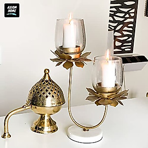 Axiom – Pack of 4 Unscented Small Votive Pillar Candles, 7.5 Hours Long Lasting Burning - 100% Natural Wax Smokeless Candles – Perfect for Weddings, Valentine's Day Parties, and Home Decor