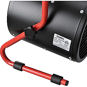 Global Industrial Portable Electric Space Heater With Thermostat, 1500 watt, 120v, Red