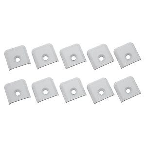RV Trim End Caps Vinyl Trim Strips White Flat End Cap for RV Camper Trailer 1" Trim Molding with Screws 10 Pack