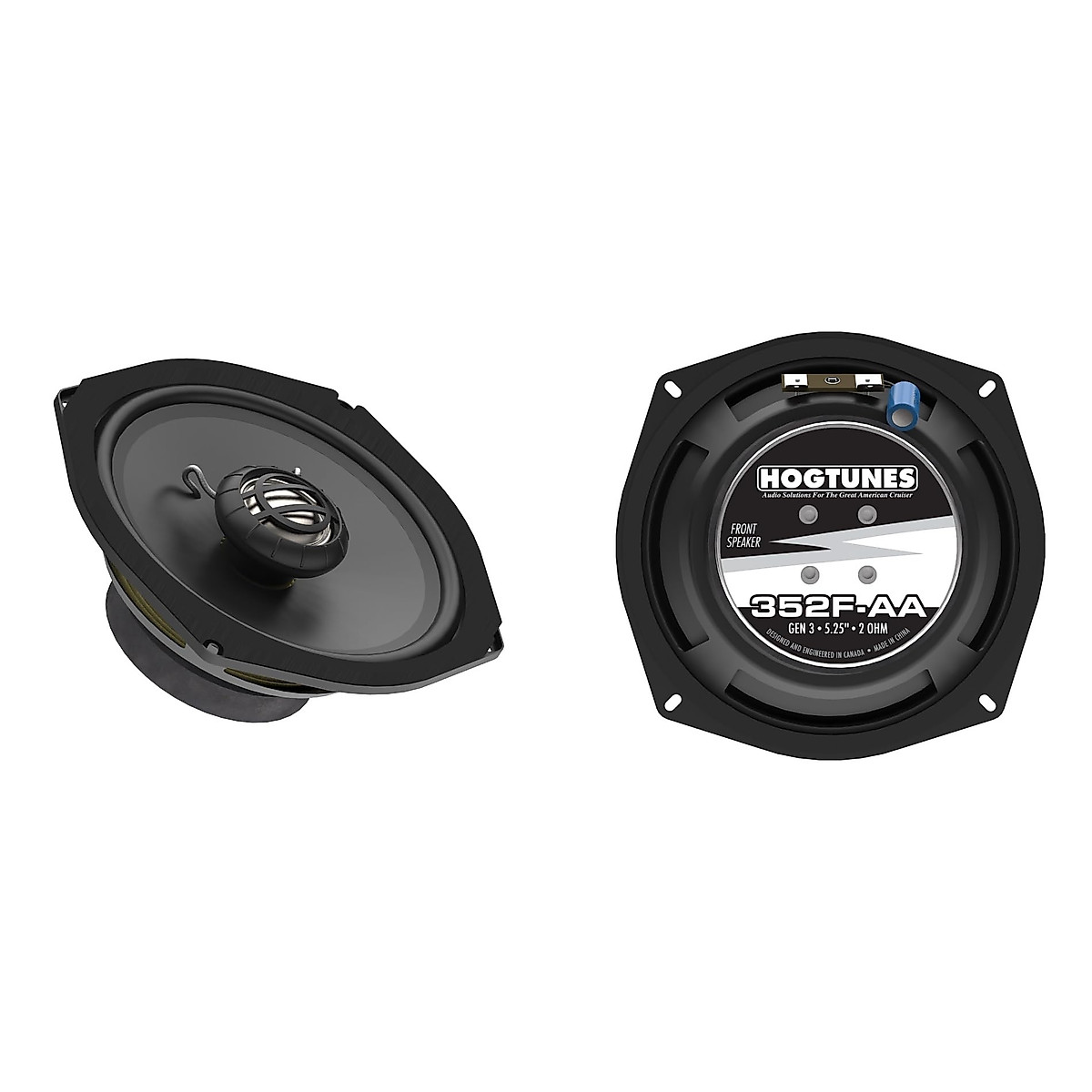 Hogtunes REV 450U KIT-AA with 200 Watts RMS 4 Channel Amplifier, 5.25" Front & 5.25" Rear Speakers (4 Pack), Fits 1998-2013 Harley-Davidson Motorcycles