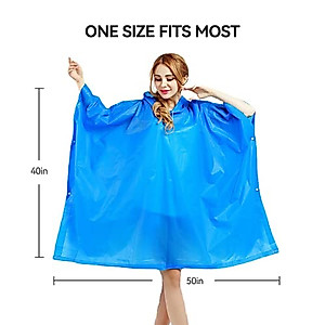 Saybearl Rain Ponchos for Adults Women Reusable Pink Raincoat with Drawstring Hood Men Waterproof EVA Rain Coats Family Pack for Travel Theme Park Camping Emergency Must Haves (2 Pack) (Pink Pink)