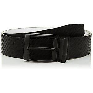 Nike Men's Standard Carbon Fiber-Texture Reversible Belt, Black/White, 36