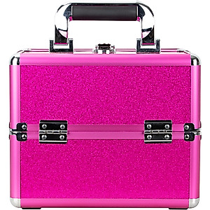 Ver Beauty DVK002-59 2-Tiers Extendable Trays Art Craft Supplies Storage Portable Box Tool Case Organizer Travel – VK002 Magenta Glitter
