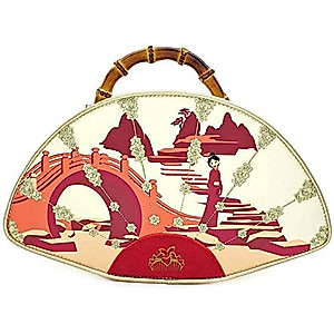 Loungefly Mulan Bamboo Fan Handbag, Red, Standard