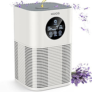 Air Purifiers for Home Bedroom, KOIOS H13 HEPA Pro Smart Air Purifier with Auto Speed Control for Pets Dust Hair Dander Smoke Allergies, Portable Air Filter with Fragrance Sponge for Small Room Office Desk Kitchen