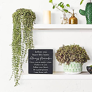 Inspirational Home Farmhouse Decor Desk Decor Wooden Box Sign Always Remember You are Braver Than You Think Rustic Black Wood Block Plaque Box Sign for Women Family Friends Shelf Table Decoration