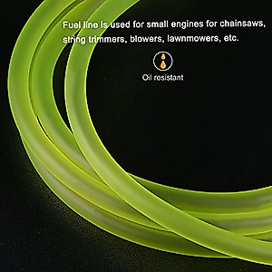 MECCANIXITY Petrol Fuel Line Hose 3/16" x 5/16" 16ft Yellow for Chainsaws Lawn Mower String Trimmer Blowers Small Engines