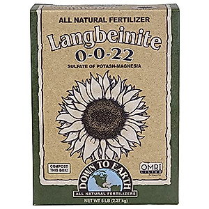 Down to Earth Organic Langbeinite Fertilizer Mix 0-0-22, 5 lb